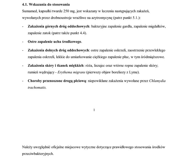 Sumamed®; -forte - informacje o leku - opis - leku - dawki - działanie - skład - interakcje ...